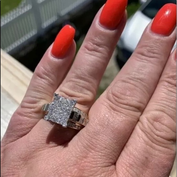 Jewelry | 25k Plus Genuine Diamond Bling Ring Size 1 | Poshmark